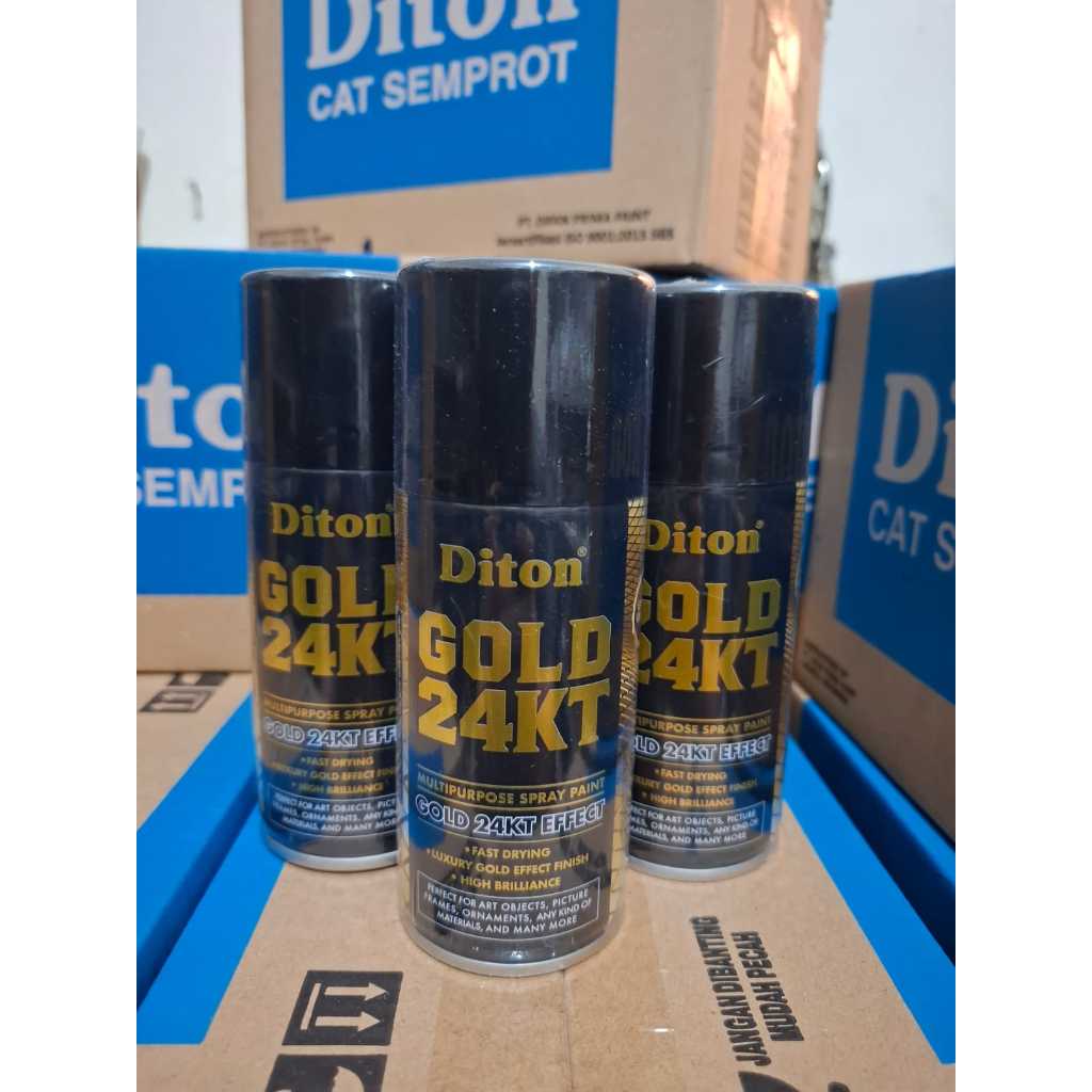 Jual Cat Semprot DITON Gold Series Gold 24KT 150ML | Shopee Indonesia
