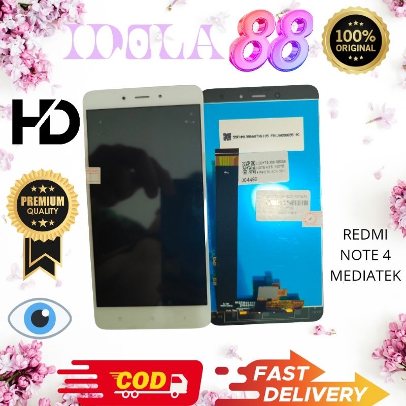 Jual LCD FULLSET XIAOMI REDMI NOTE 4 MEDIATEK ORIGINAL TOUCHSCREEN LCD ...