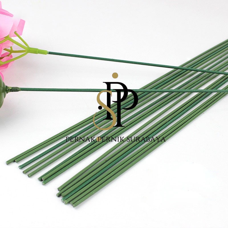 Jual [50 BIJI] TANGKAI BUNGA PALSU 40CM DIAMETER 0,2CM 2MM TANGKAI ...