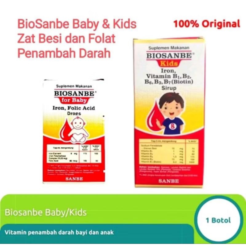Jual Biosanbe Baby drop & kids syrup | Shopee Indonesia