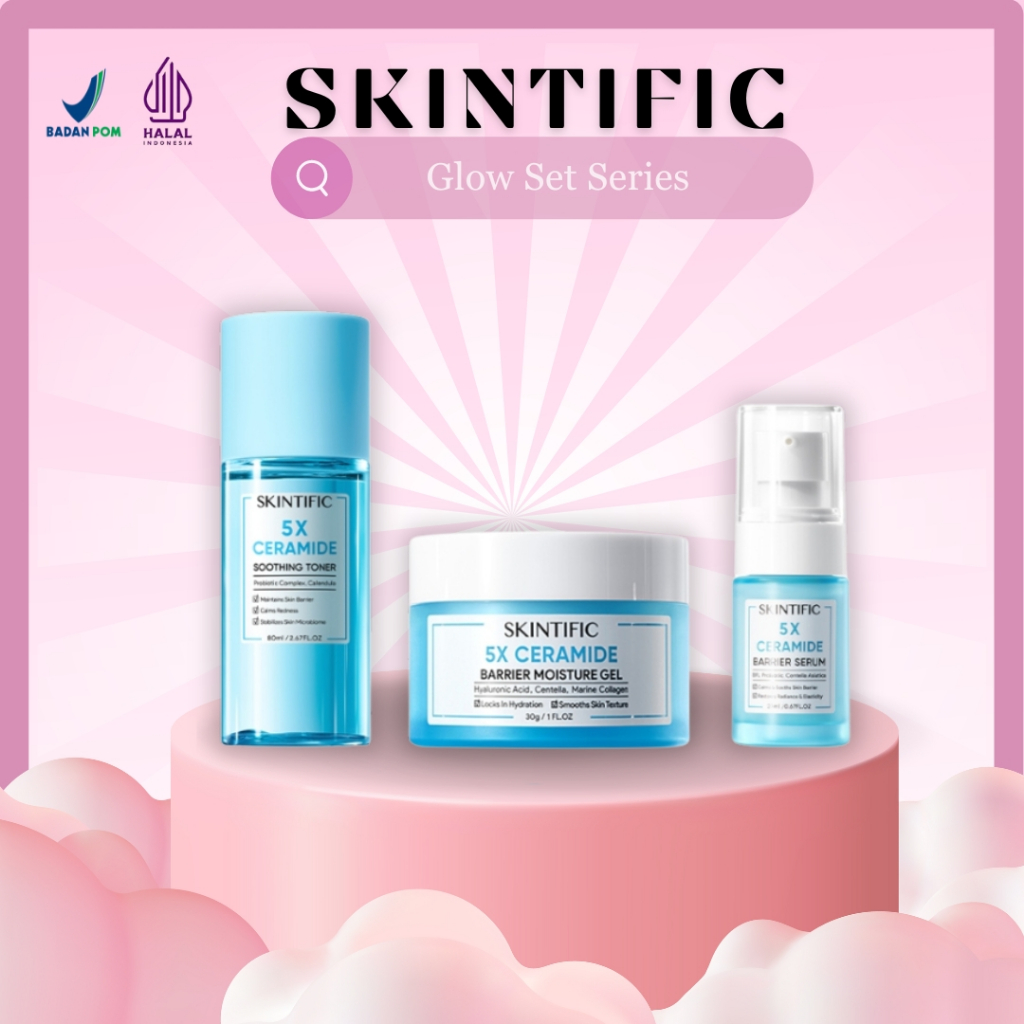 Jual SKINTIFIC Glowing Set | Paket Glowing 3 Set | Shopee Indonesia