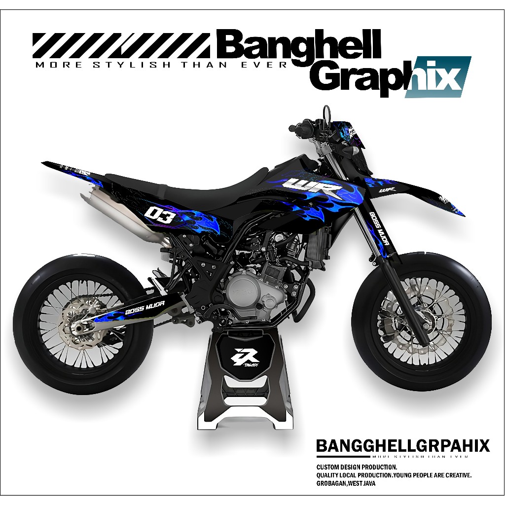 Jual Decal Sticker Motor Cross Yamaha WR155 Fullbody Murah Glosy Doff ...