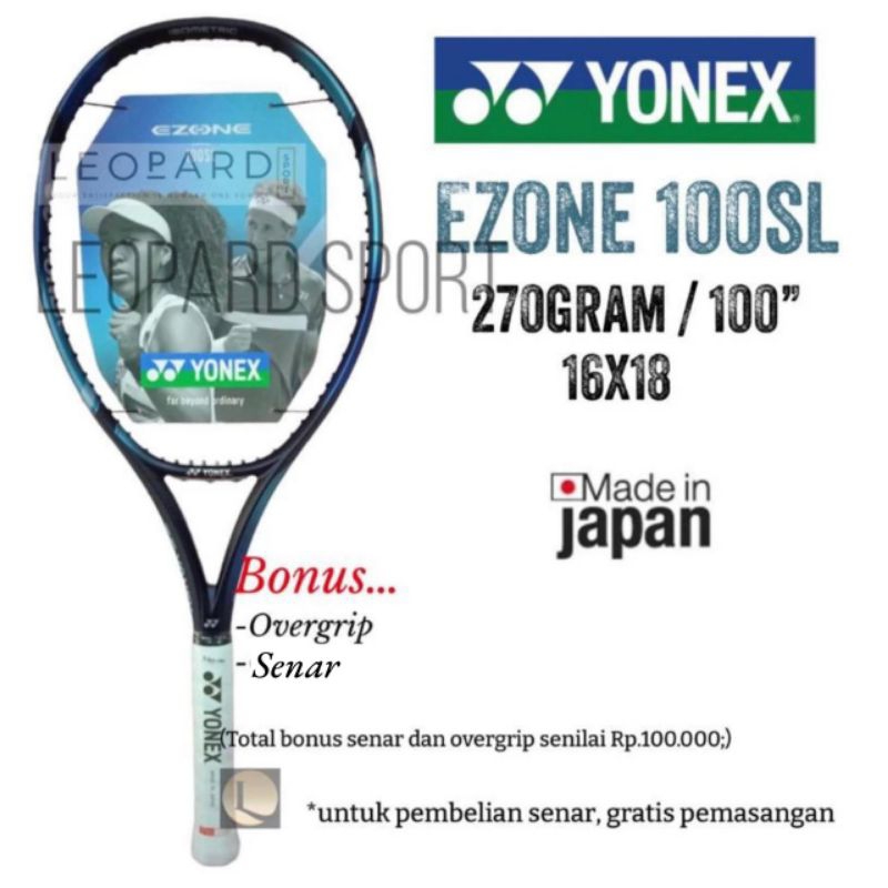 Jual Raket Tenis Yonex Ezone 100SL 270g Sky Blue / Raket Tenis YONEX JAPAN | Shopee Indonesia