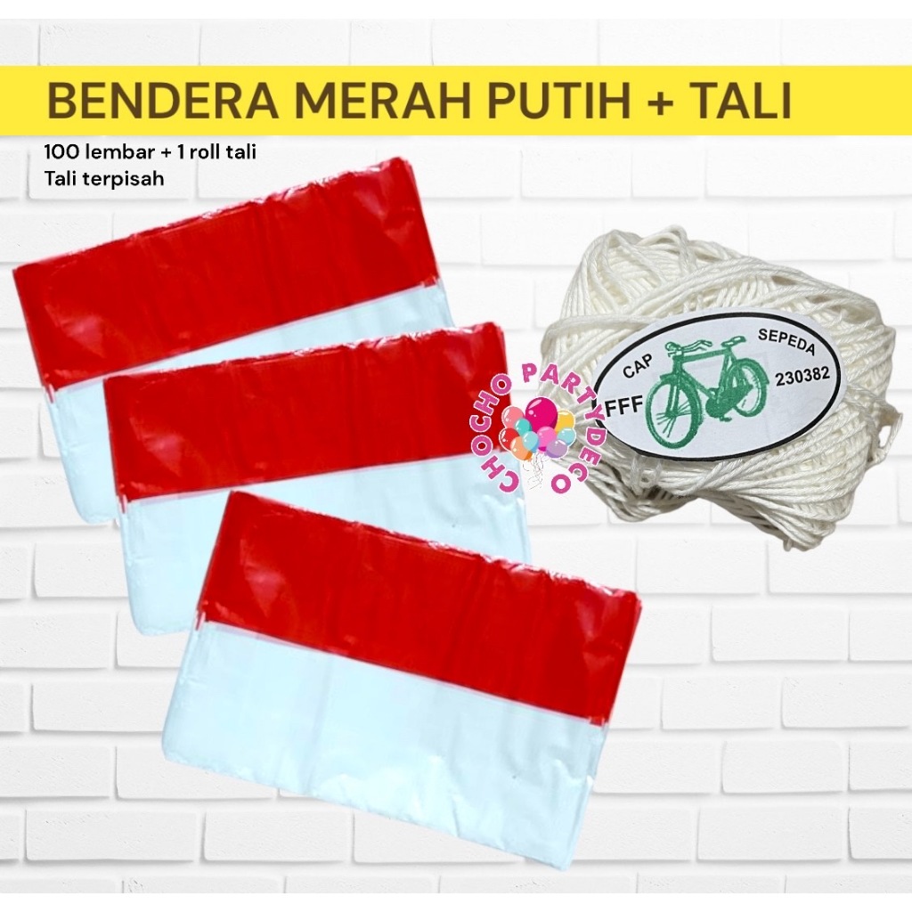 Jual BENDERA MERAH PUTIH isi 100 DAN TALI | Shopee Indonesia