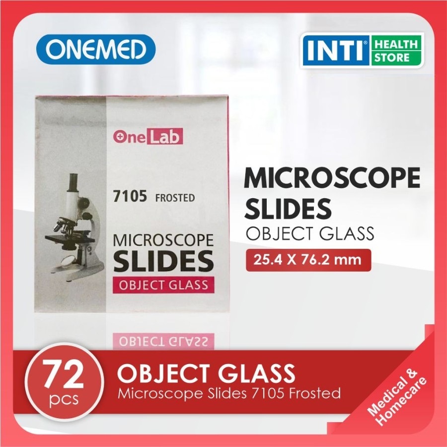 Jual Onemed | Microscope Slides 7105 Frosted | Object Glass 72 Pcs Onelab | Shopee Indonesia