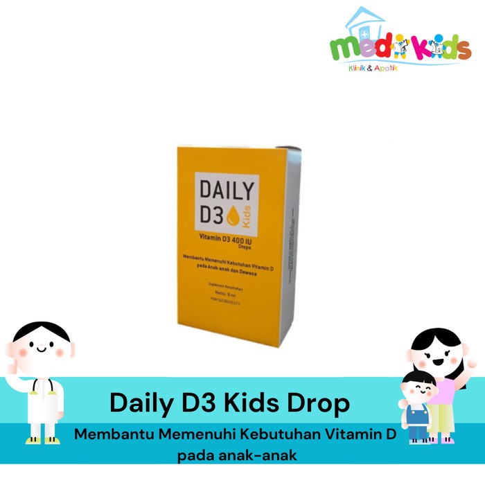 Jual Daily D3 400IU Drop 9mL Vitamin D3 400IU | Shopee Indonesia