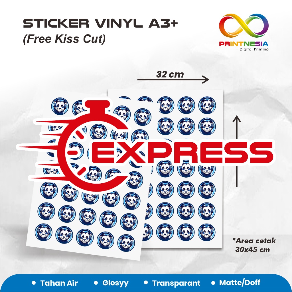 Jual EXPRESS Cetak Stiker Chromo / VINYL Cut A3 Cutting Custom Murah ...