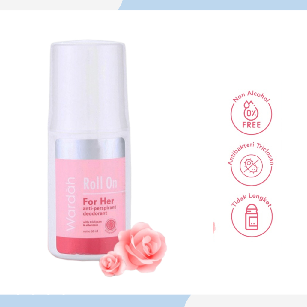 Jual Wardah Roll On For Her Deodorant 60ml | Shopee Indonesia