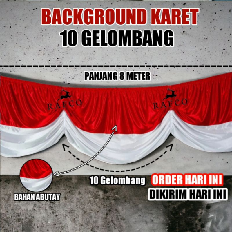 Jual BENDERA BACKGROUND KARET MERAH PUTIH 8 METER | Shopee Indonesia