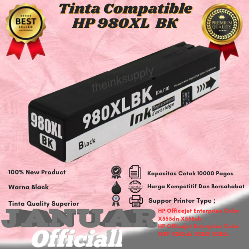 Jual Tinta Catridge Compatible HP 980XL Black ( Hitam ) For HP ...