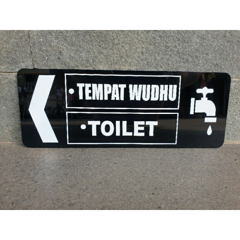 Jual Tanda toilet acrylic-Signage tempat wudhu-signage acrylic | Shopee ...