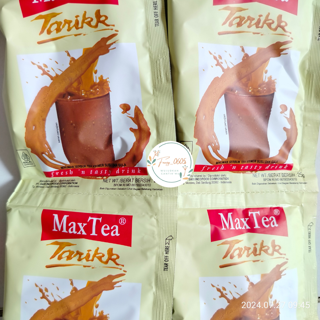 Jual MAX TEA Teh Tarik Renceng Isi 10 Sachet 25 gr | Shopee Indonesia