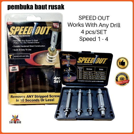 Jual alat pembuka baut rusak atau patah screw extractor original ...