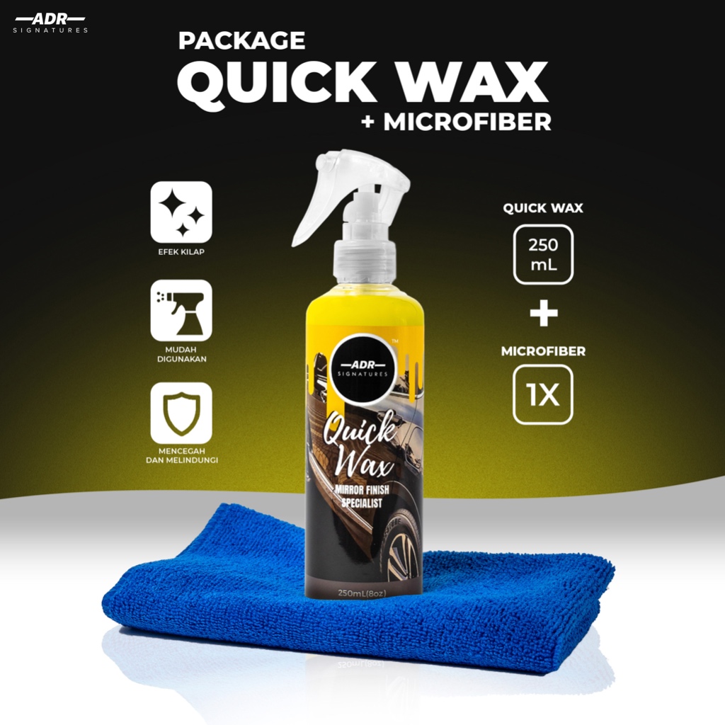 Jual Quick Wax + Microfiber (Paket) Pengkilap Body Mobil dan Motor ...