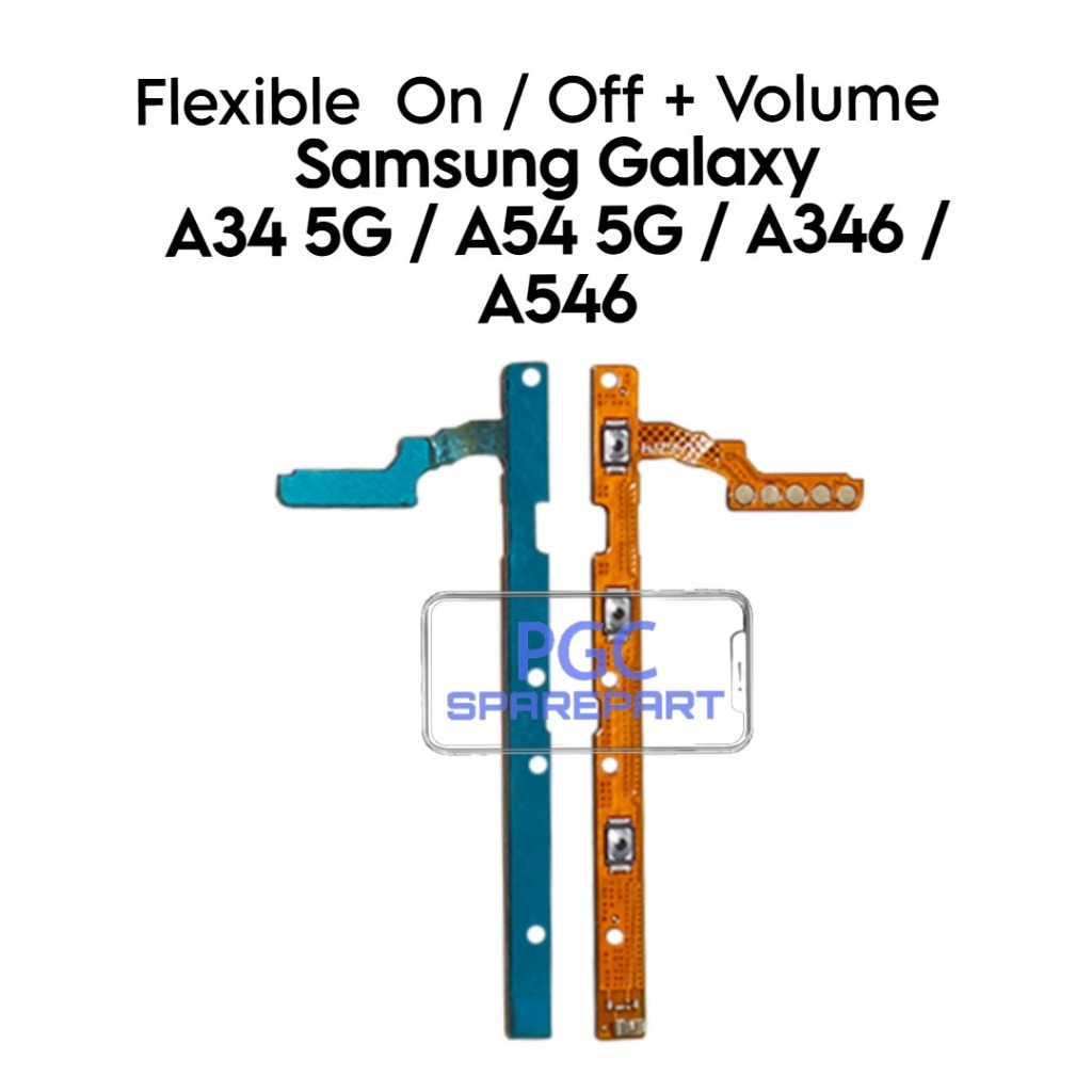 Jual Flexible Konektor Power On Off + Volume Samsung Galaxy A34 5G / A346 / SM-A346E / SM-A346B ...
