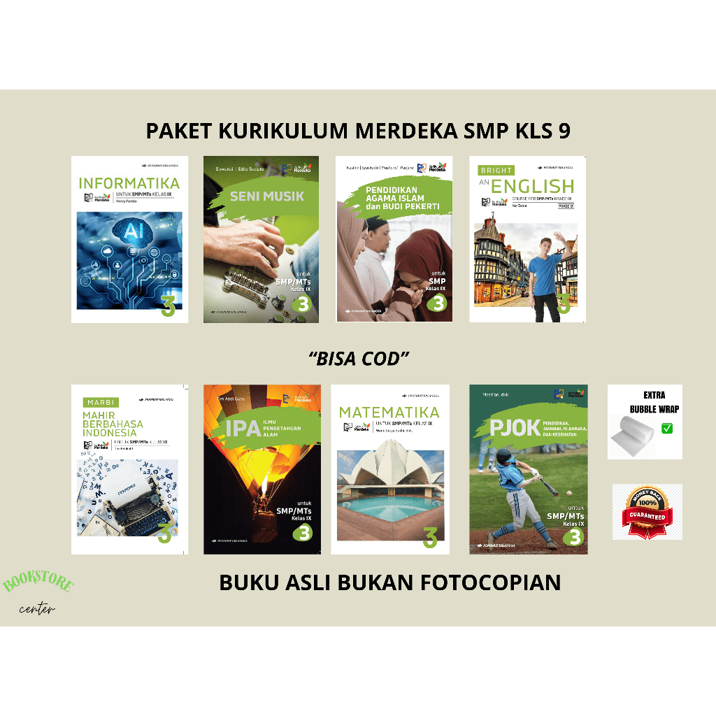 Jual BUKU KURIKULUM MERDEKA SMP KLS IX/9 | Shopee Indonesia