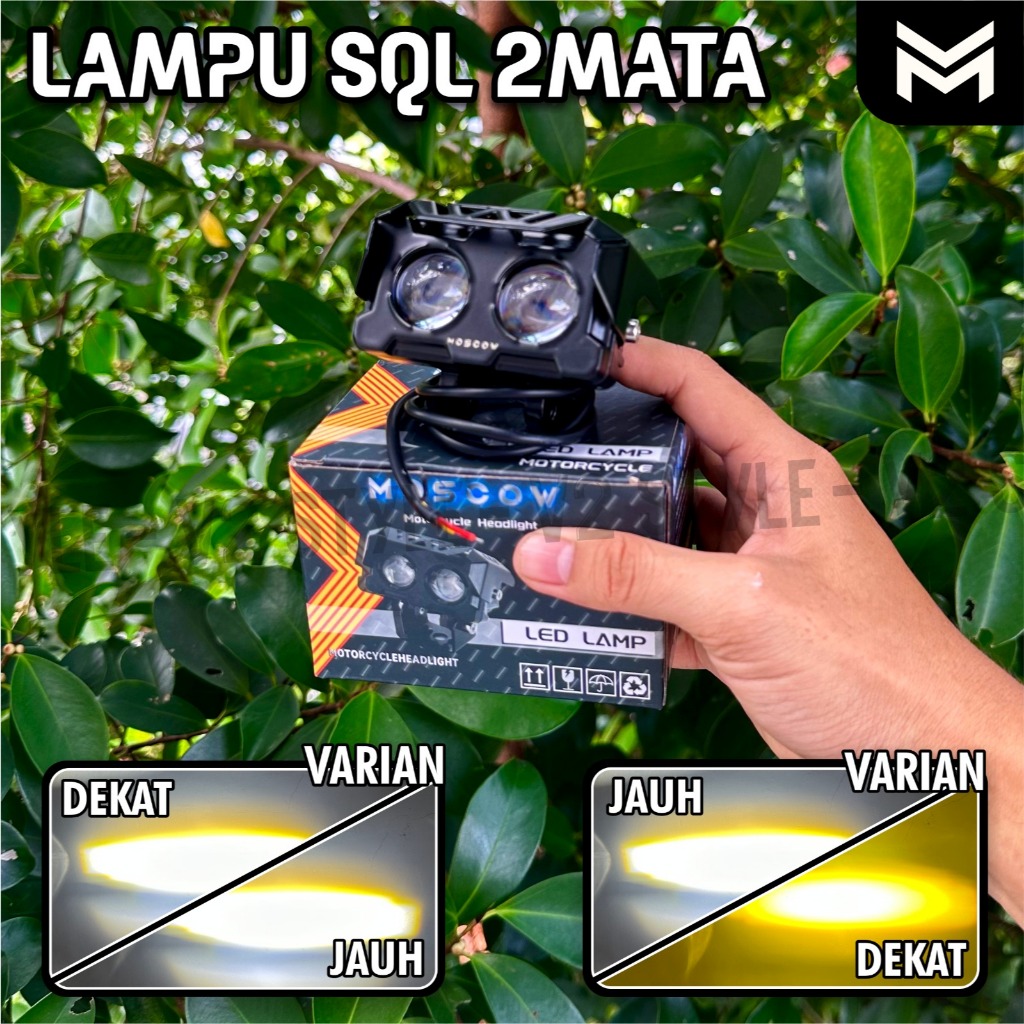 Jual LAMPU TEMBAK SQL 2 MATA LAMPU SOROT OWL LASER LED DOUBLE COLOR ...