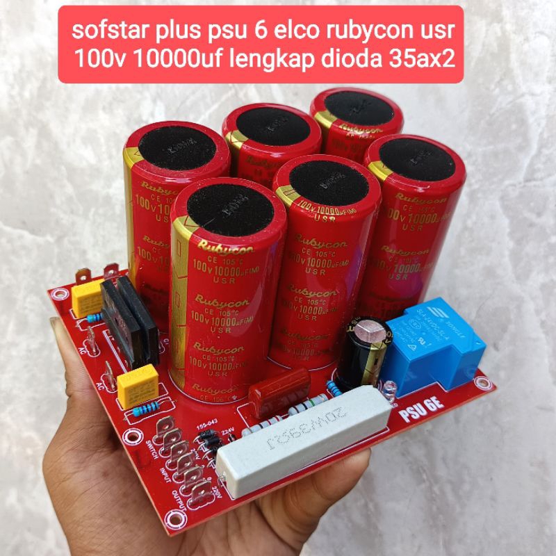 Jual sofstar plus psu 6elco rubycon usr 100 v10000 uf lengkap dengan ...