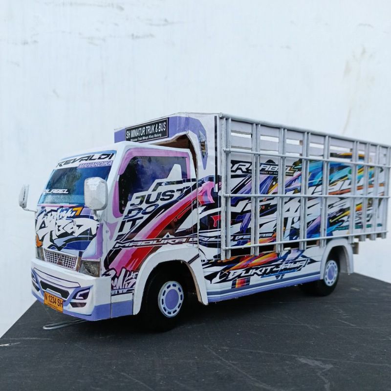 Jual miniatur truk oleng new wahyu abadi 2 bak 3D | Shopee Indonesia