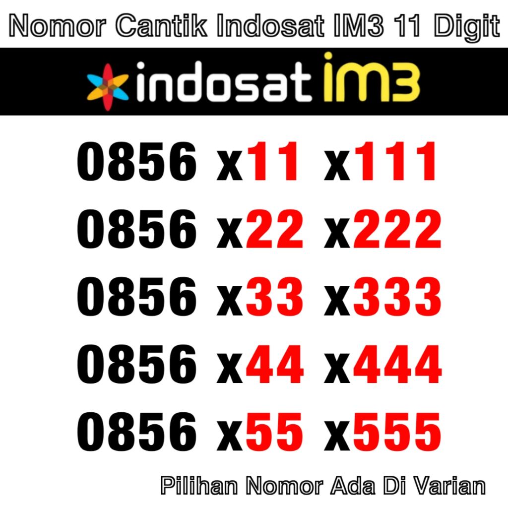 Jual Kartu Perdana Nomor Cantik Indosat IM3 11 Digit 4G 5G LTE - 10 Digit - 11 Digit - 12 Digit ...