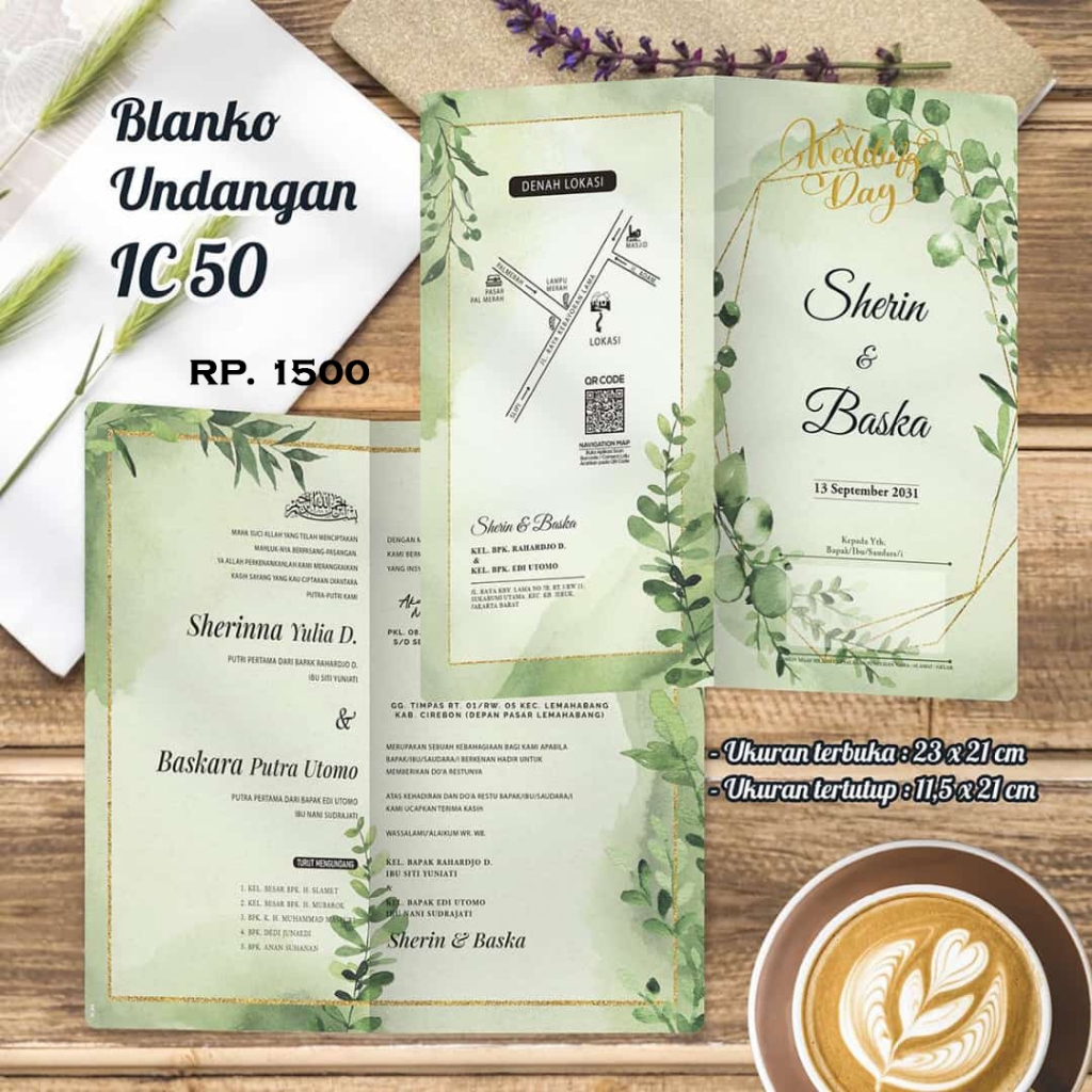Jual Cetak Undangan Blangko Pernikahan terjangkau IC 50 | Shopee Indonesia