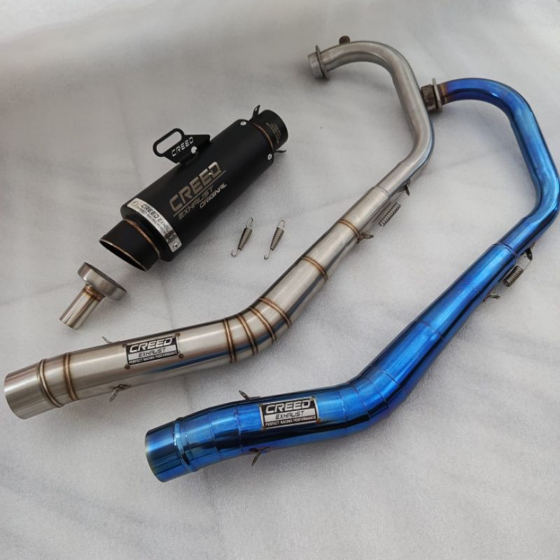 Jual 100% original creed exhaust Tr black+ db killer, untuk motor ...