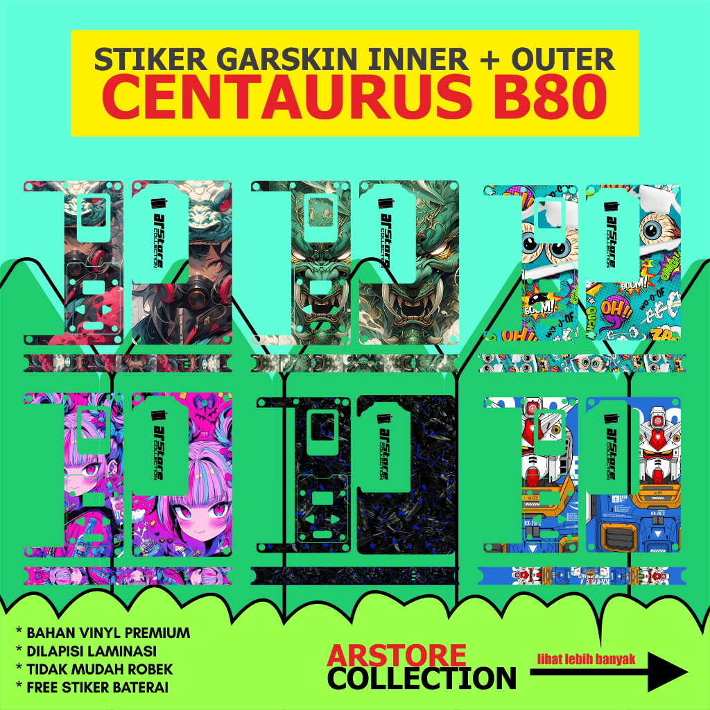 Jual Garskin Stiker Label Centa B80 Bisa Custom | Shopee Indonesia