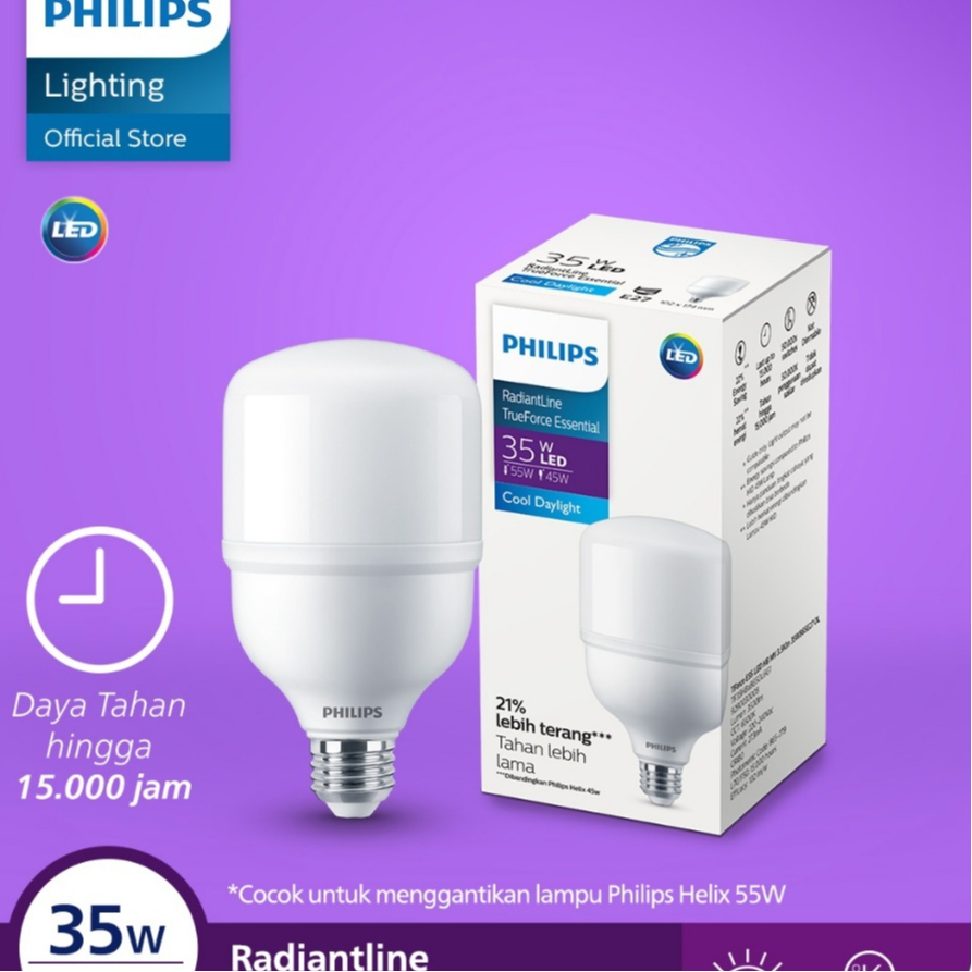 Jual Lampu Led Philips 35w 35 watt Essential Trueforce | Shopee Indonesia