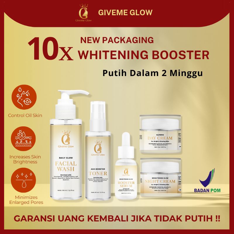 Jual GIVEME GLOW GLOWING PEMUTIH WAJAH 5× LEBIH CEPAT PAKET MAGICAL SKIN BPOM AMAN BUMIL BUSUI ...