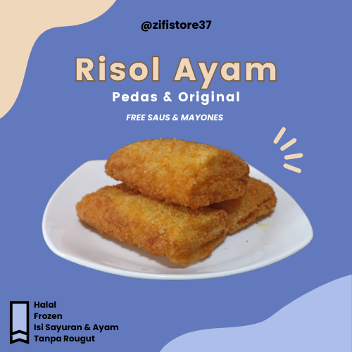 Jual Risol Ayam Pedas / Original Risol Ayam Frozen Food Cemilan Halal ...