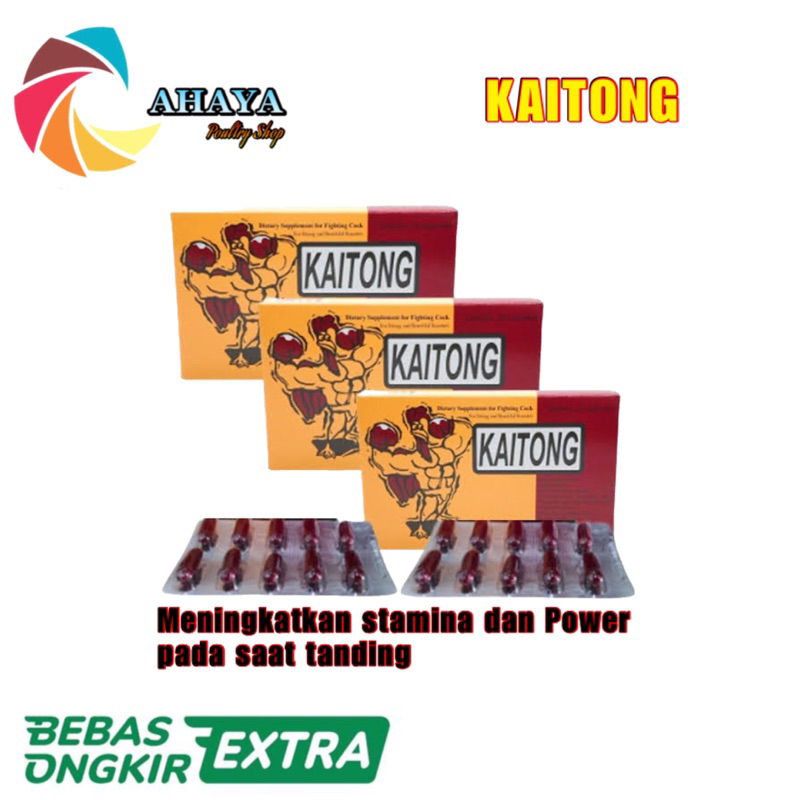 Jual KAITONG - Suplemen penambah stamina dan tenaga ayam aduan (isi 20 ...