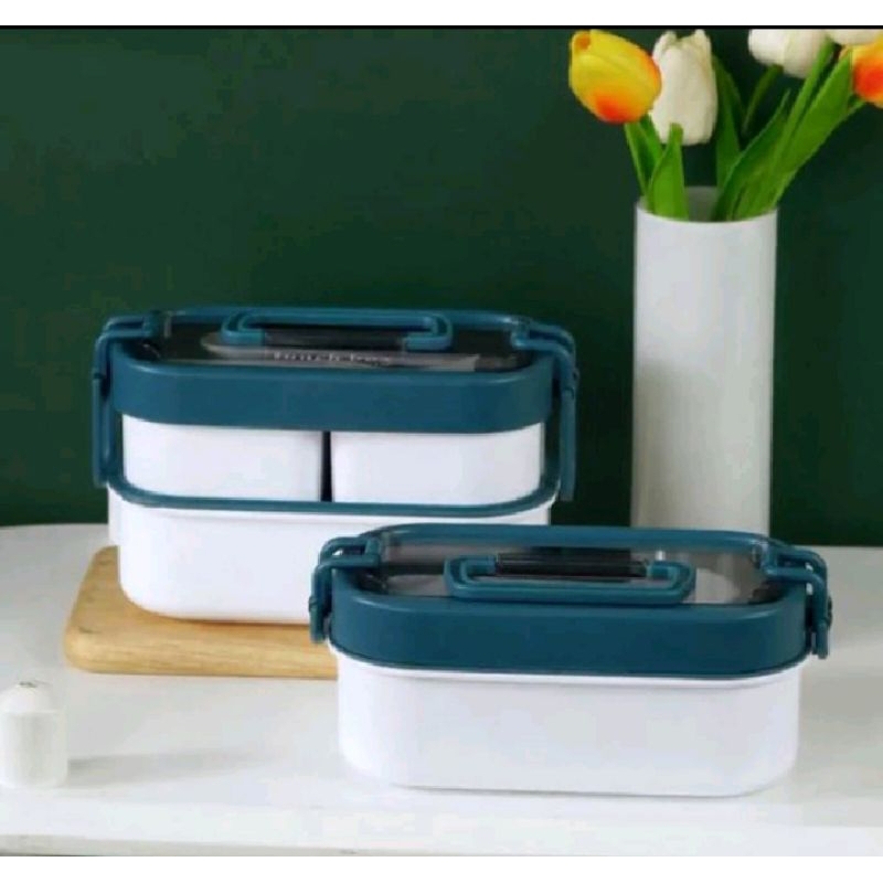 Jual Lunch Box set 2 Tingkat | Shopee Indonesia