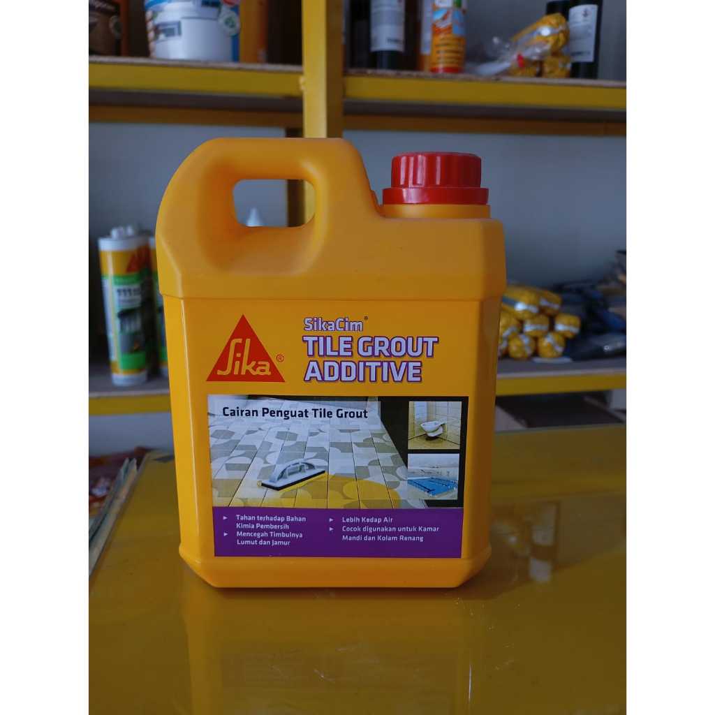 Jual Sikacim TILE GROUT ADDITIVE 900 ml, cairan penguat Tile Grout ...