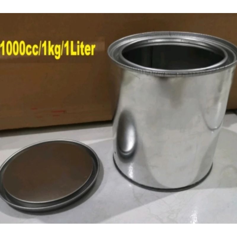Jual Kaleng baru/kaleng kosong/kaleng cat polos 1000cc 1L (12x11 ...