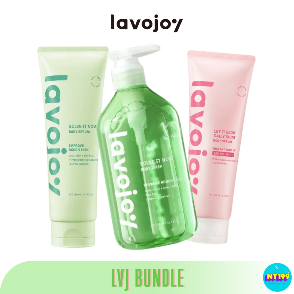 Jual LVJ LAVOJOY Solve It Now 3IN1 Bundle Body Wash Serum Let It Glow ...