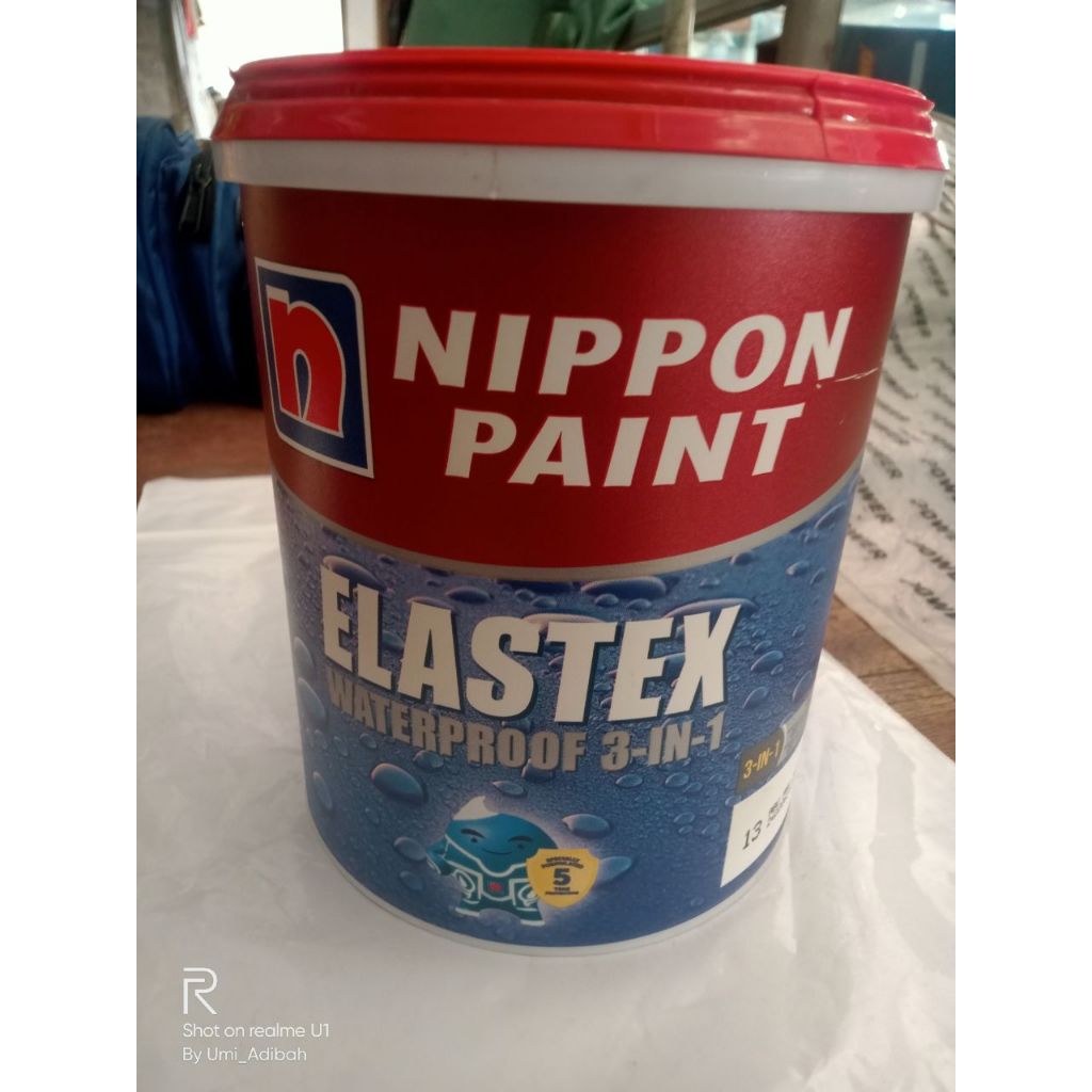 Jual NIPPON PAINT ELASTEX WATERPROOF 3-IN-1 (1KG) CAT PELAPIS ANTI BOCOR | Shopee Indonesia
