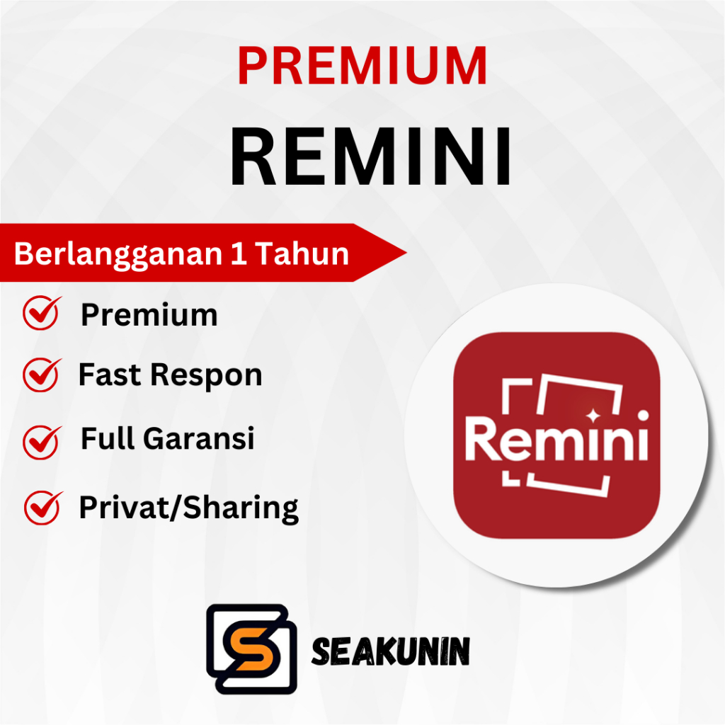 Jual Remini Pro 1 Tahun Unlock Semua Fitur Untuk Ios, Ipad, Android, Pc ...