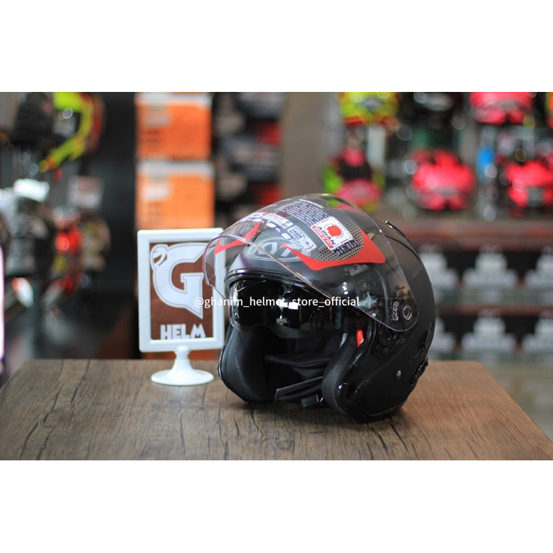 Jual HELM KYT GALAXY FLAT R DOUBLE VISOR HELM HALF FACE | Shopee Indonesia