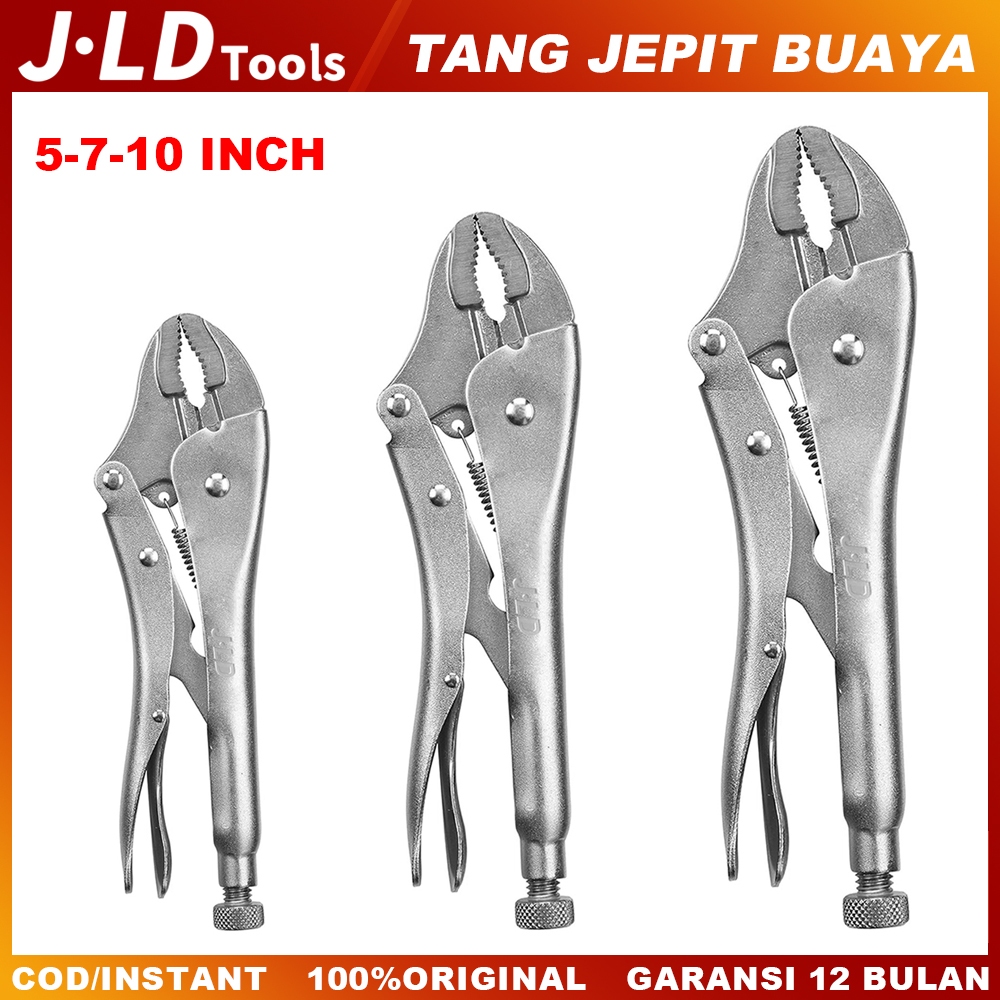 Jual JLD Tang Jepit Buaya Bengkok 5-7-10'' Locking Plier Curve Vise ...