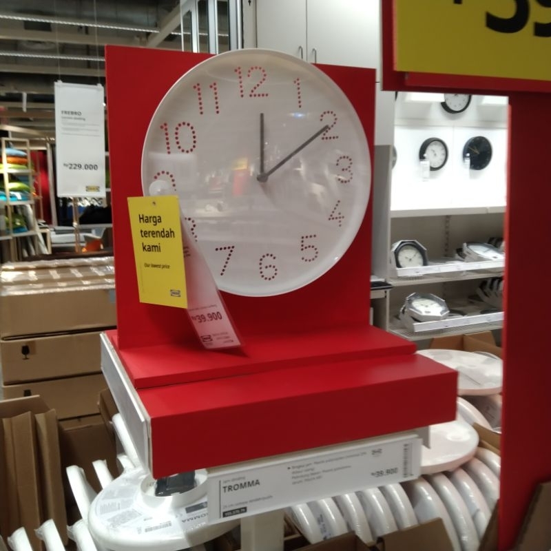 Jual Tromma Jam Dinding Wall Clock D25Cm Warna Putih Bahan Plastik ...