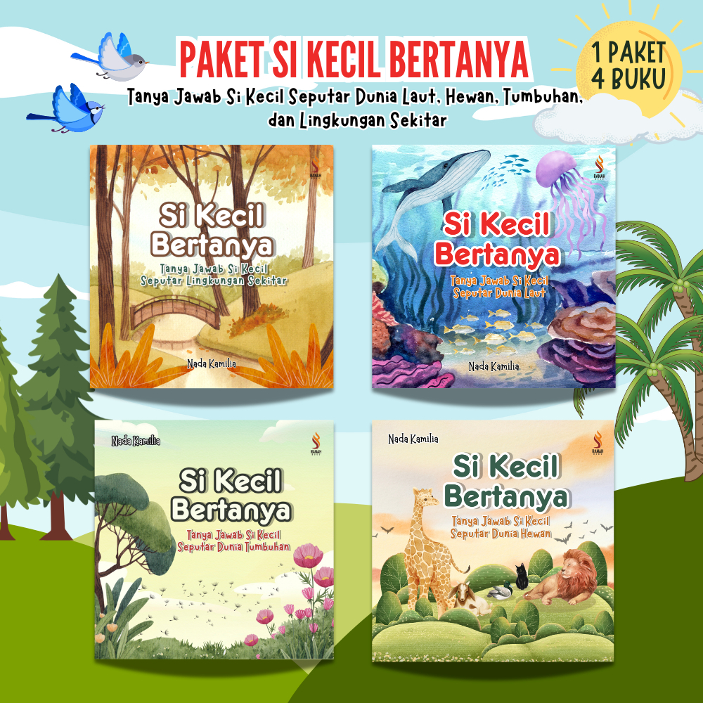 Jual Paket 4 BBUKU ANAK-ANAK - Buku Si Kecil Bertanya Hewan, Tumbuhan ...
