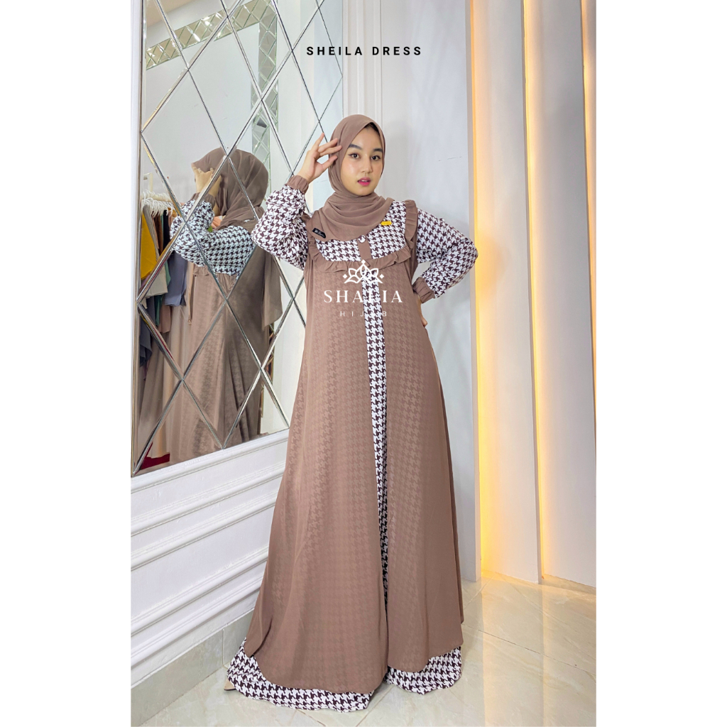 Jual Shalia HIjab Gamis Sheila Twill Outer Inner Terpisah All Size ...