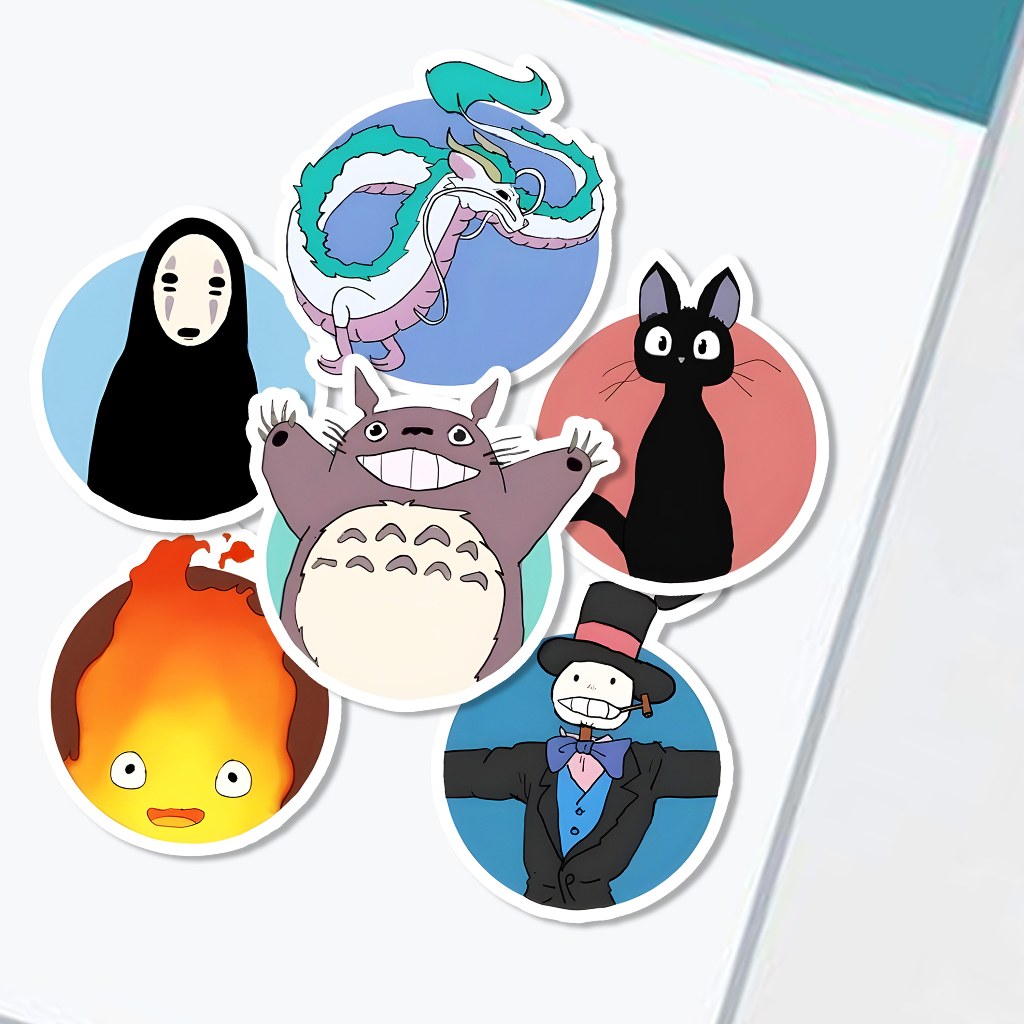 Jual Sticker All Ghibli Bulat Character Aesthetic Stiker Waterproof ...