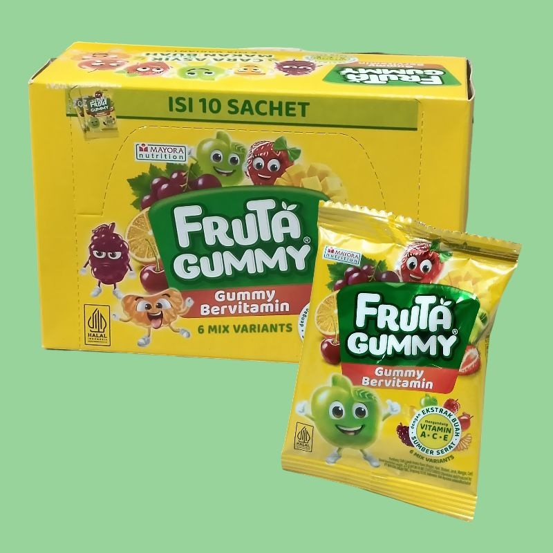 Jual Fruta Gummy Box Isi 10 pcs - Permen Jelly Buah Vitamin, Camilan ...