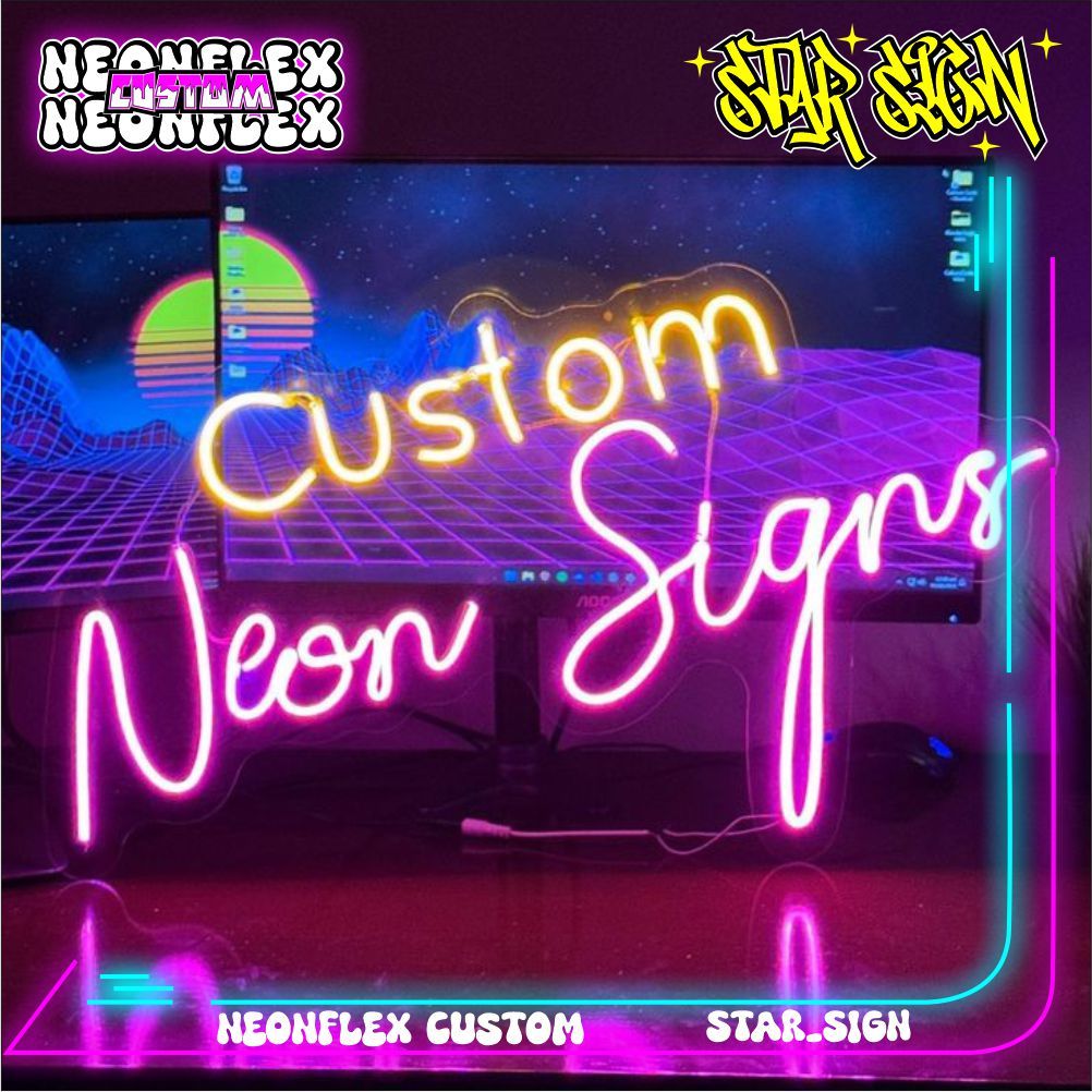 Jual STAR SIGN Custom Neon Sign Lampu LED Huruf/Nama Akrilik Lampu Hias ...