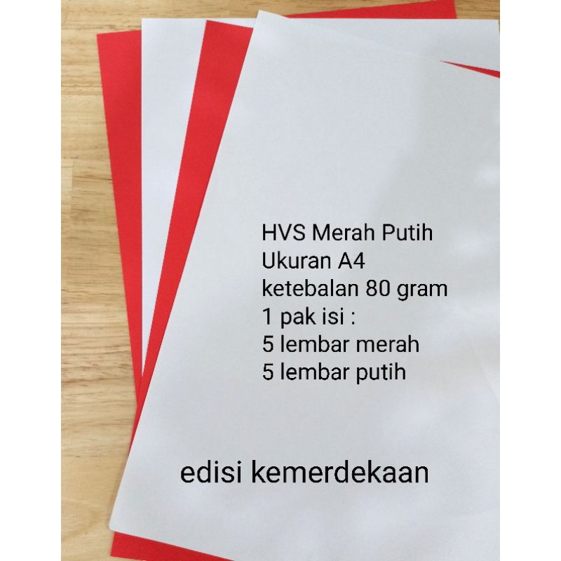 Jual kertas hvs merah putih kemerdekaan 80 gram A4 | Shopee Indonesia