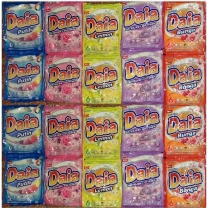 Jual Daia Detergent Bubuk 1 Renceng x 6 Sachet x 46 Gr | Shopee Indonesia