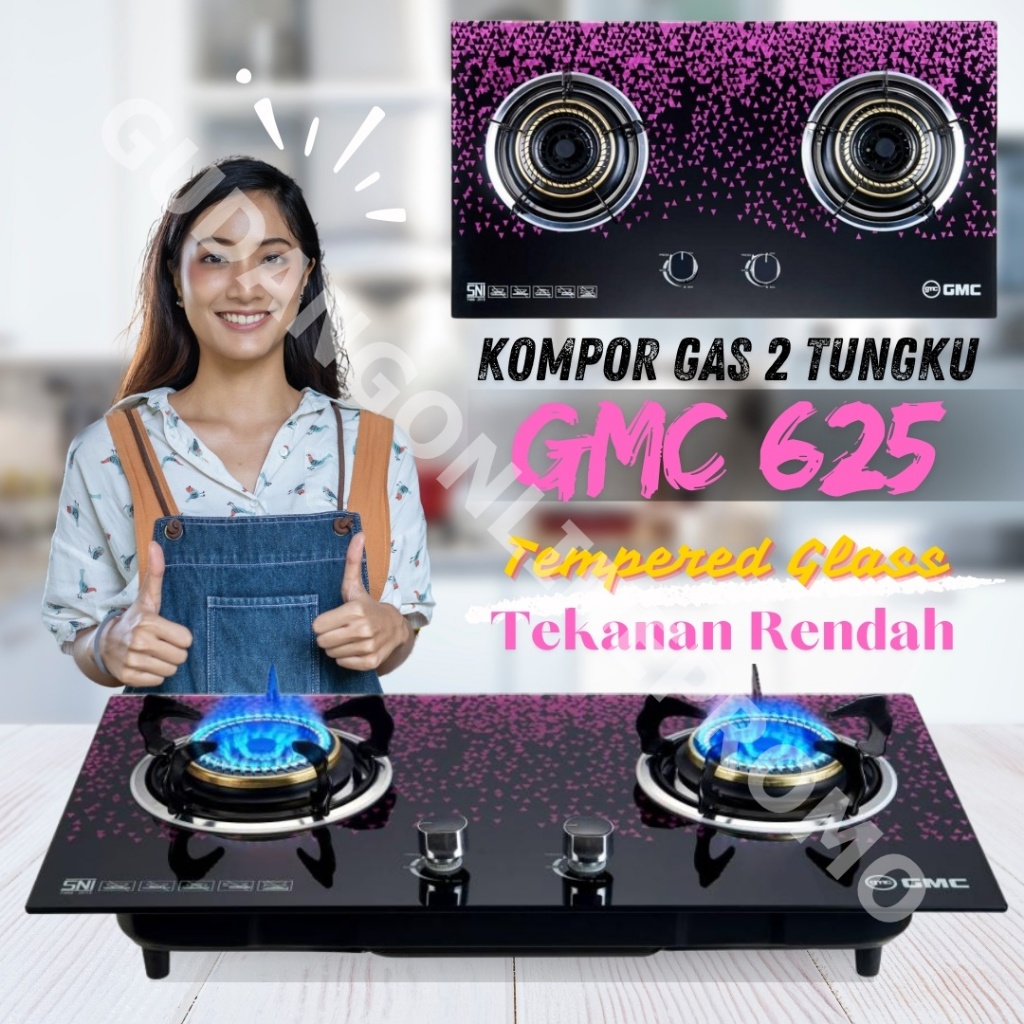 Jual Kompor Gas Kaca 2in1 2 Tempered Glass Tekanan rendah Tungku Kompor ...