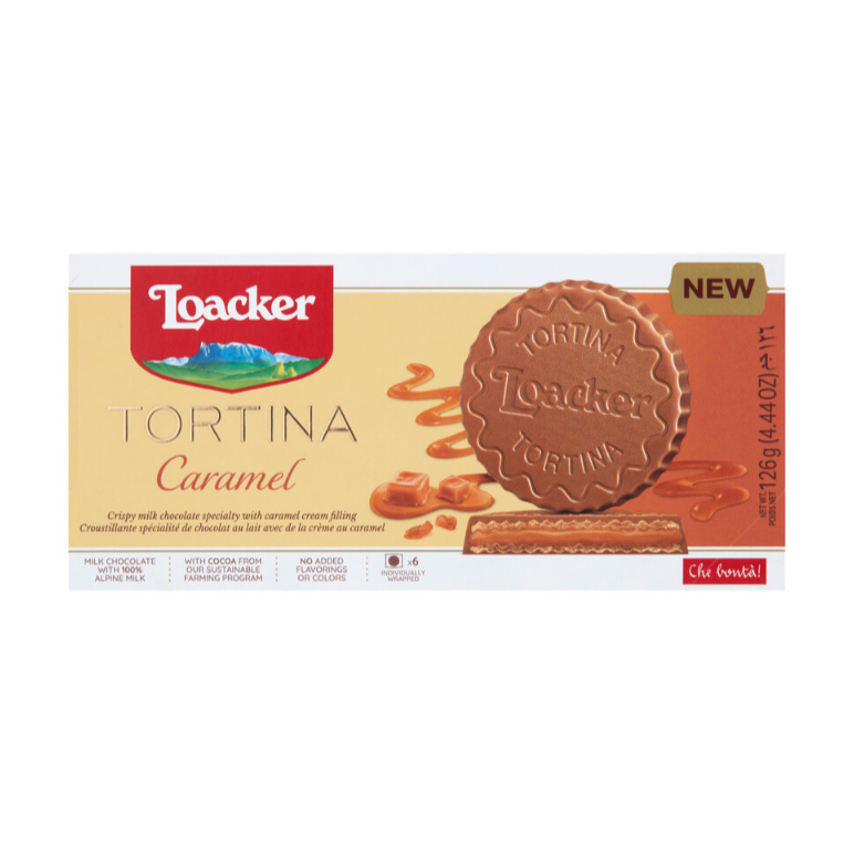 Jual Loacker Tortina Chocolate Biscuit Caramel 126g | Shopee Indonesia