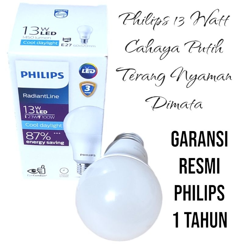 Jual Lampu Led Philips 13 Watt Philips Lampu Led RadiantlineLEDBulb 13 ...